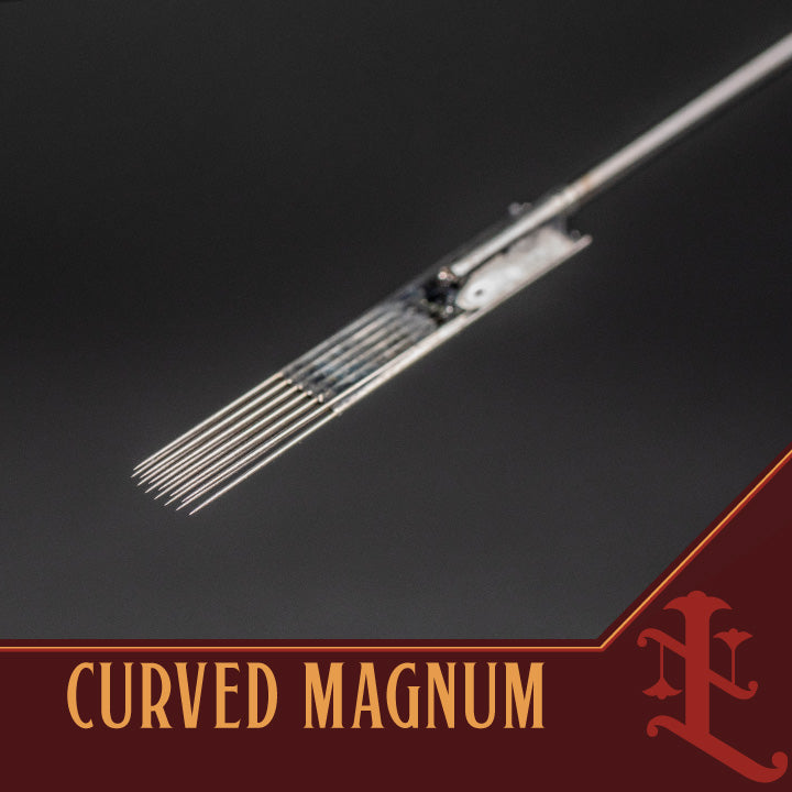 Curved Magnum Shader Tattoo Needles for Smooth Blending – Lineage Needle Co
